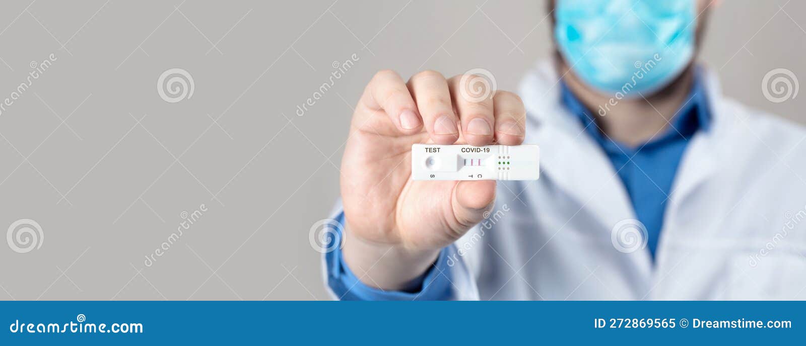 Positive Test Result by Using Rapid Test Device for COVID-19 Stock ...