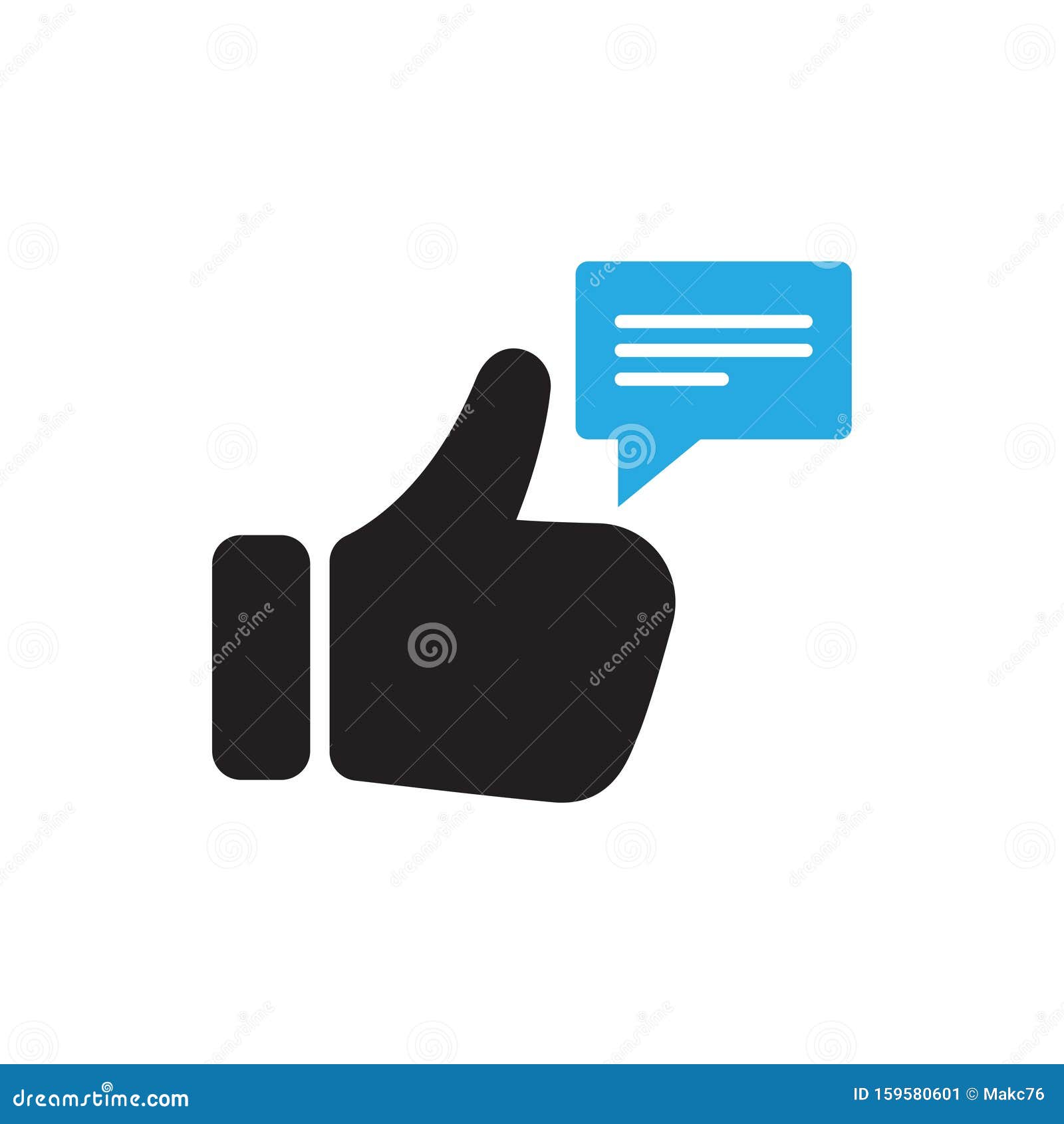 Positive testimonial icon stock vector. Illustration of management ...