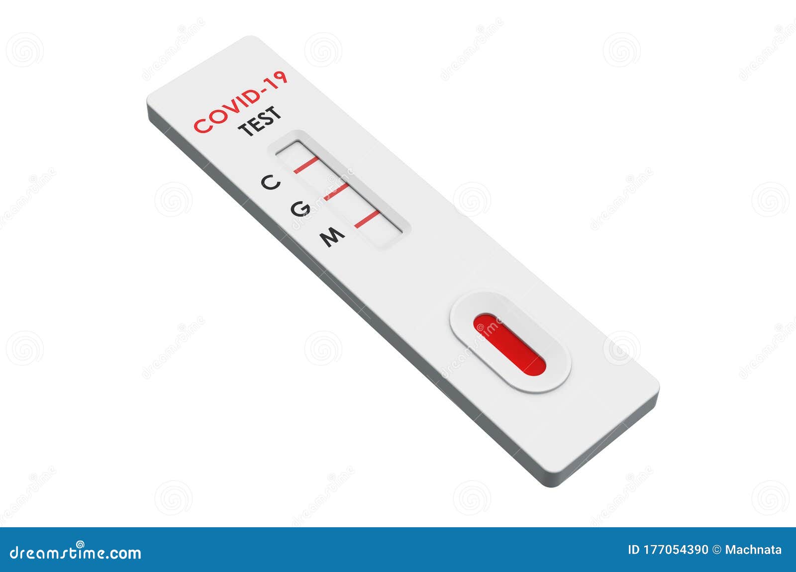 Positive Tests COVID-19 Coronavirus, Rapid Test Cassette. 3D Rendering ...