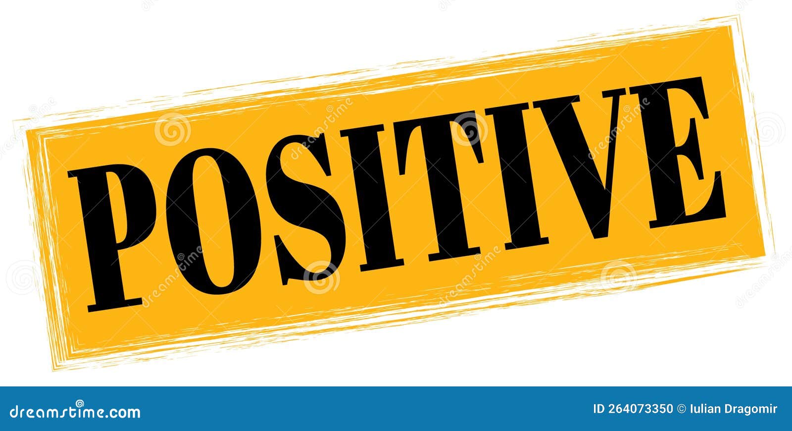 POSITIVE Text Written on Orange-black Stamp Sign Stock Illustration ...