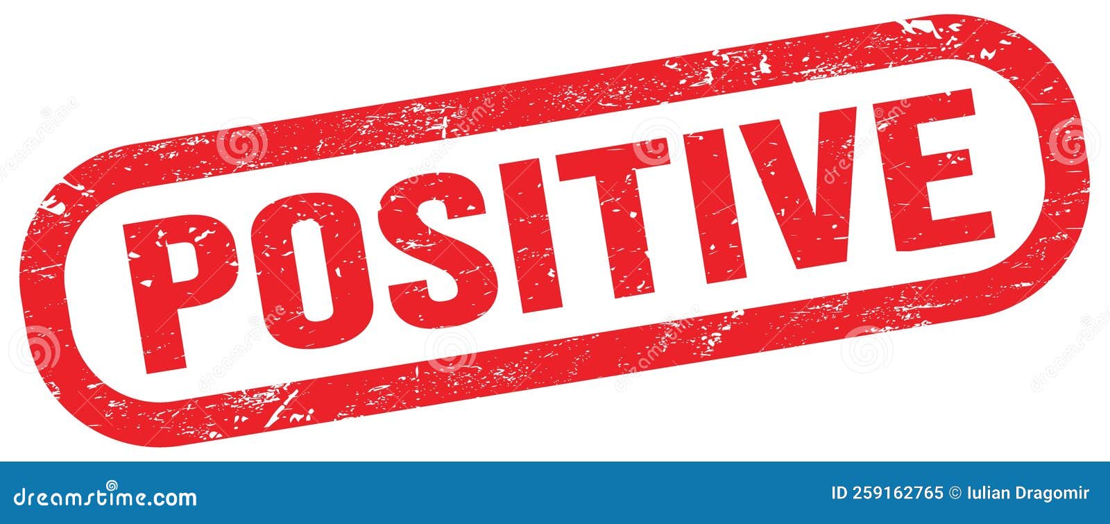 POSITIVE, Text Written on Red Stamp Sign Stock Image - Image of logo ...