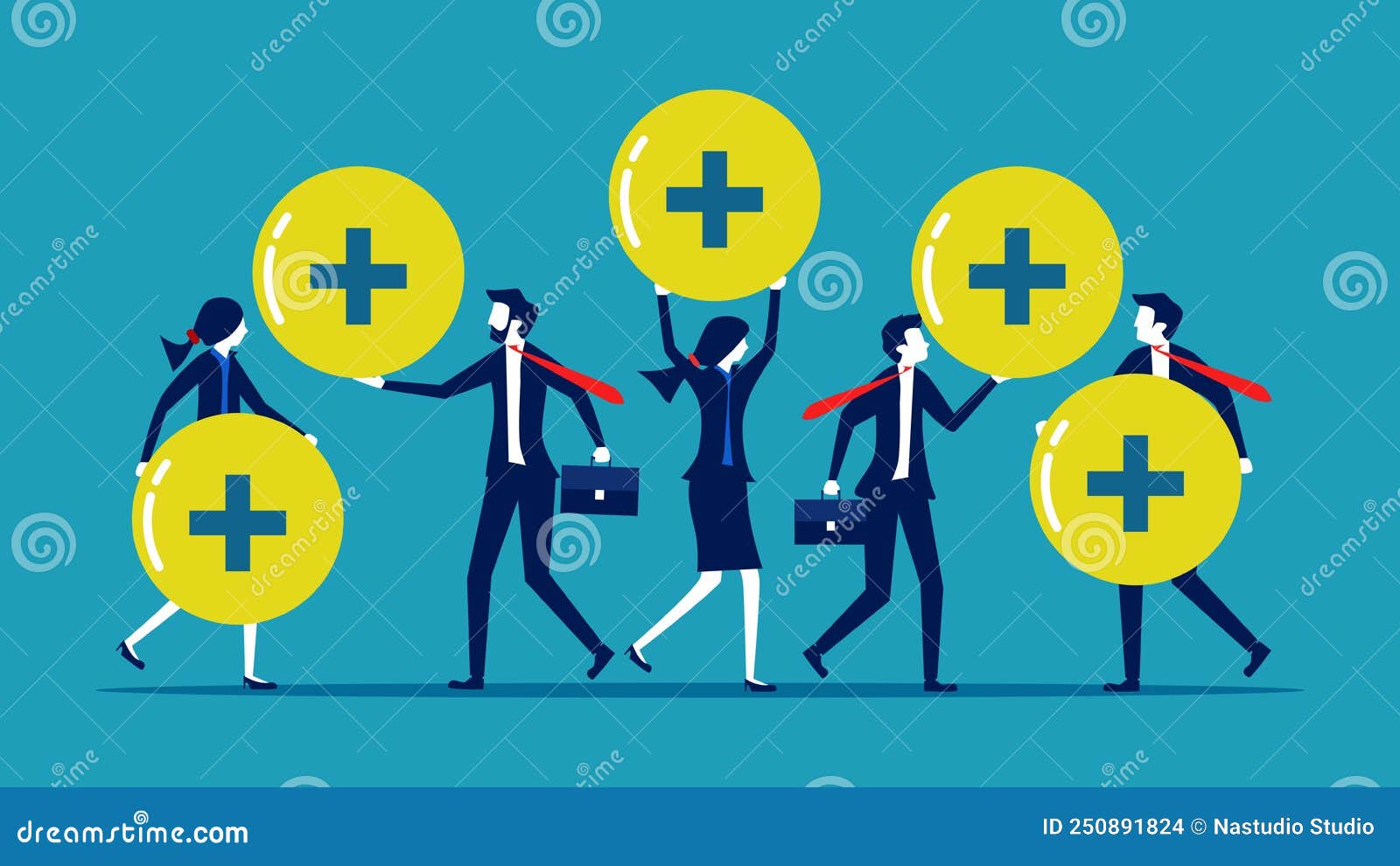 Positive Thinking Business Team. Success with Positive Thinking Stock ...