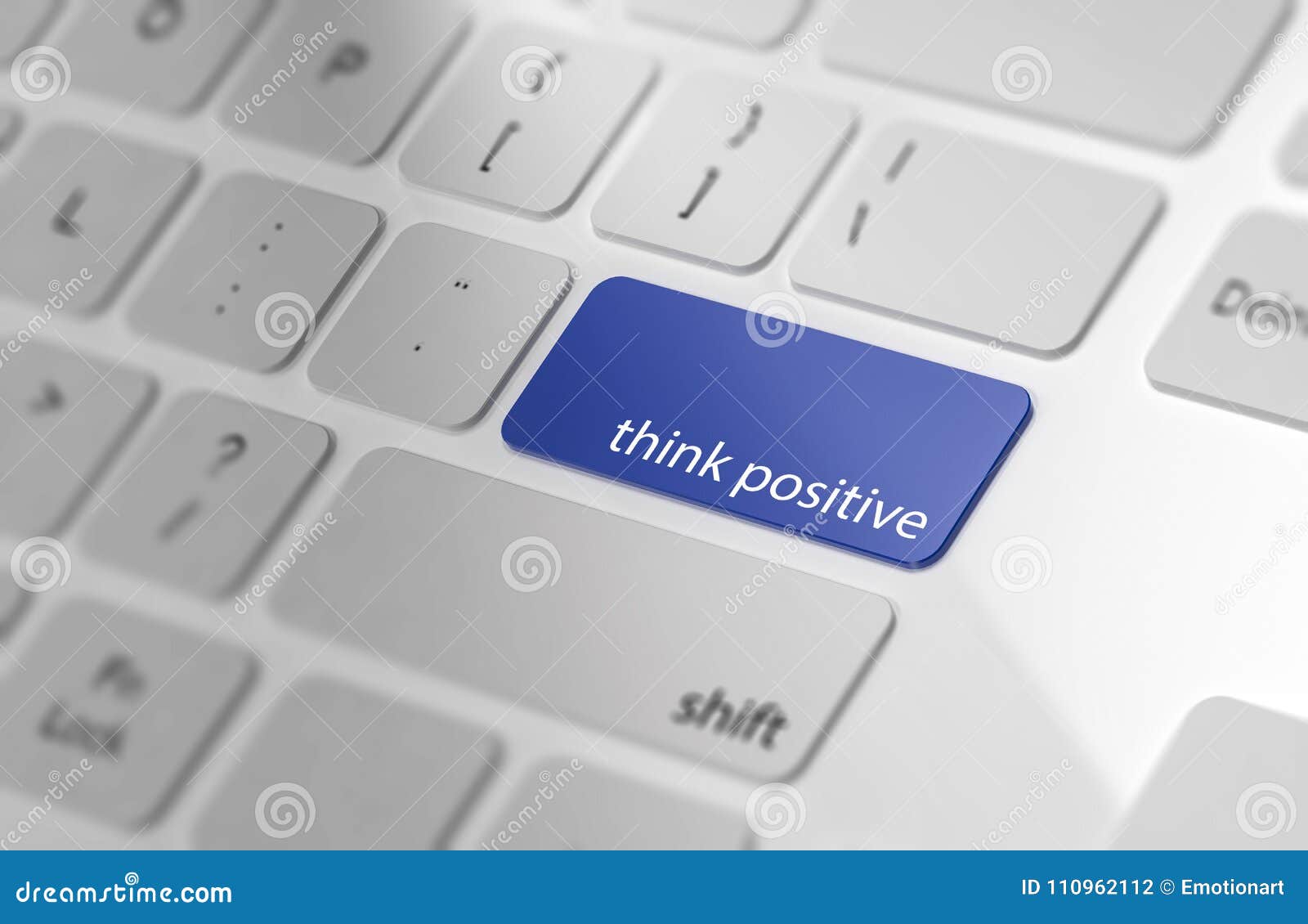 Positive Thinking - Button on Keyboard. Stock Illustration ...