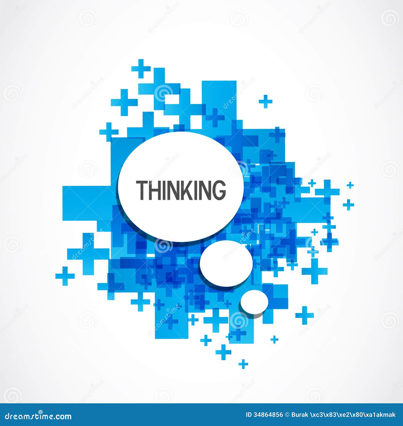 Positive thinking cloud stock vector. Illustration of faith - 34864856