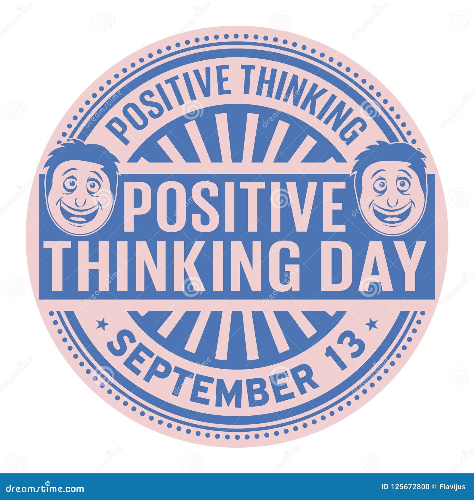Positive Thinking Day stock vector. Illustration of round - 125672800