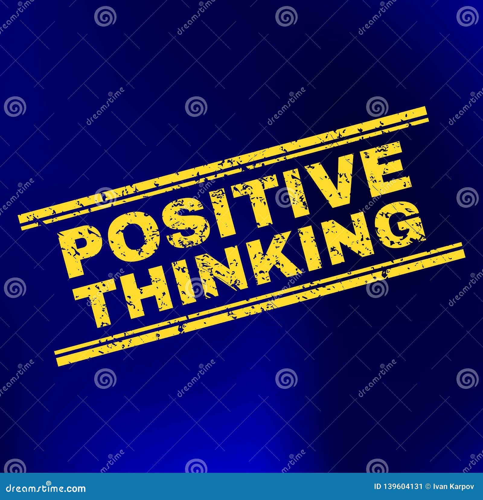 POSITIVE THINKING Grunge Stamp Seal on Gradient Background Stock Vector ...