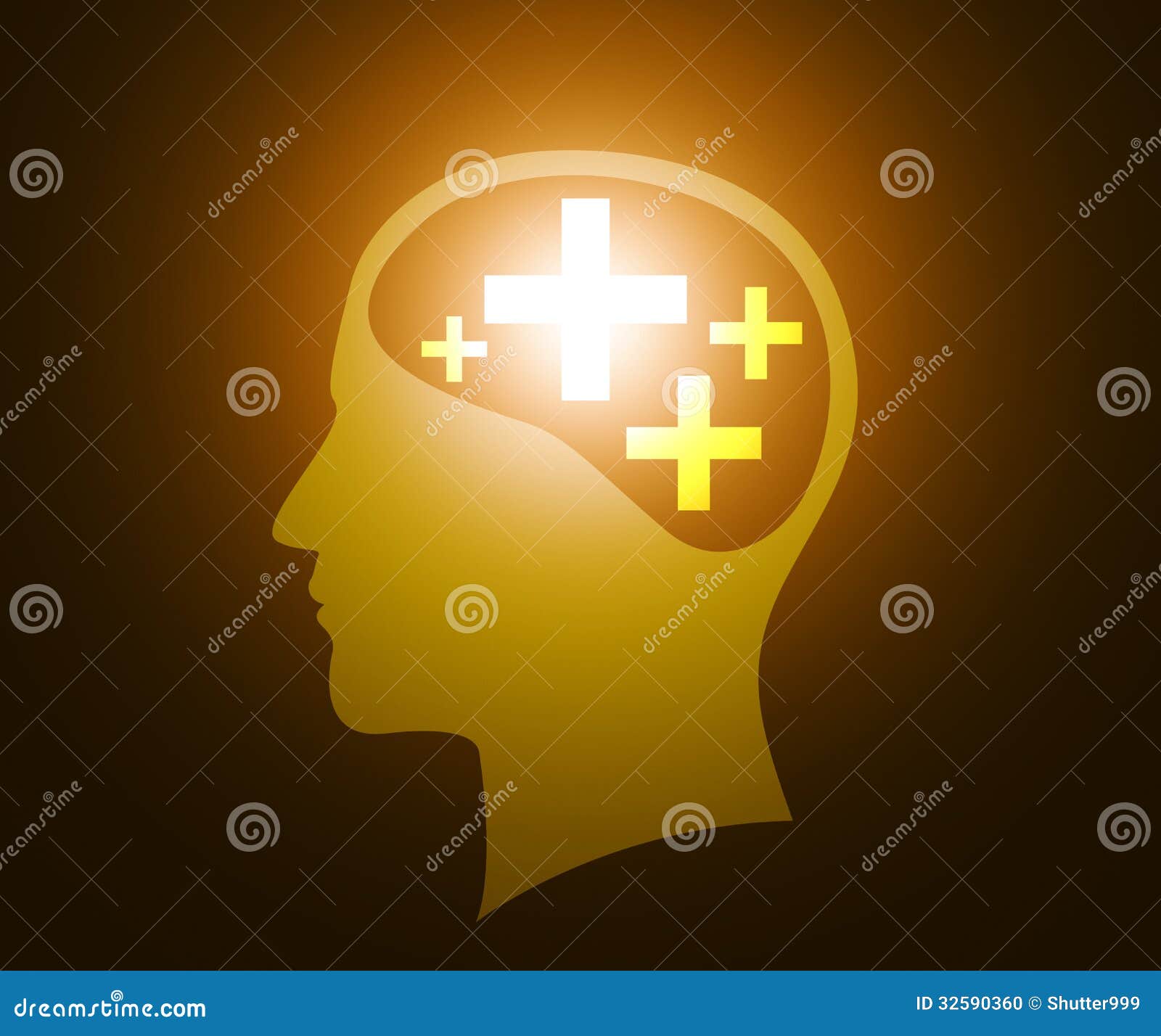 Positive Thinking, Positive Outcome, Vector. Two Pieces Scandinavian ...