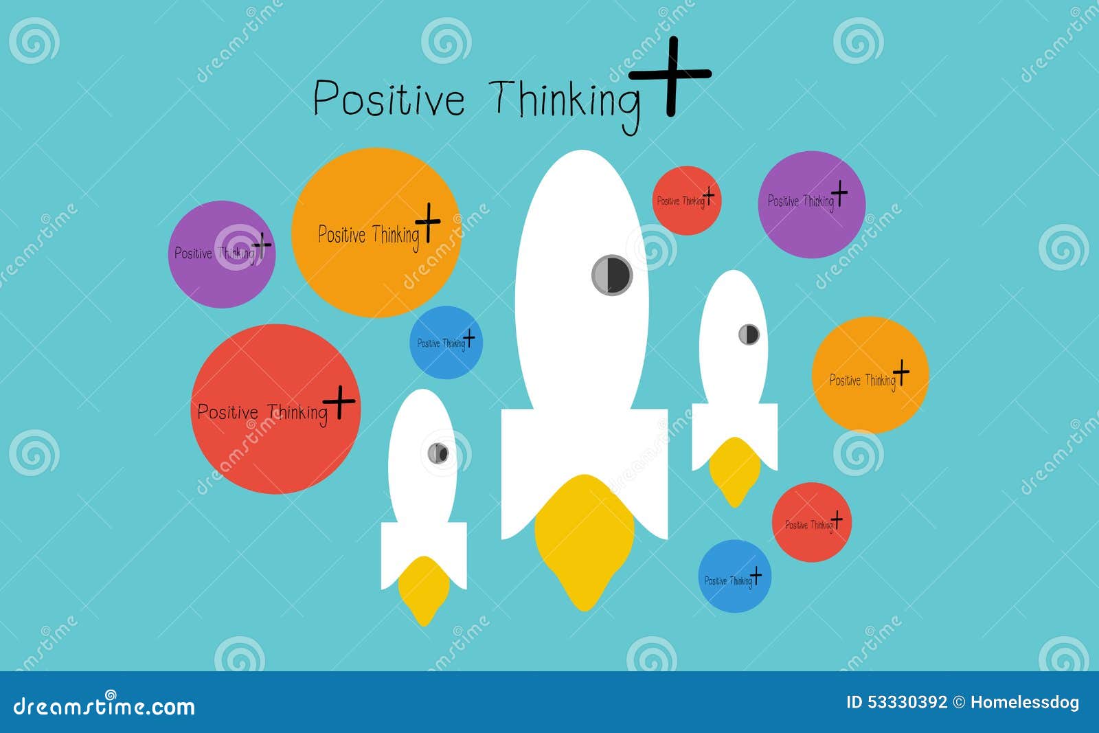 +Positive Thinking stock illustration. Illustration of positive - 53330392