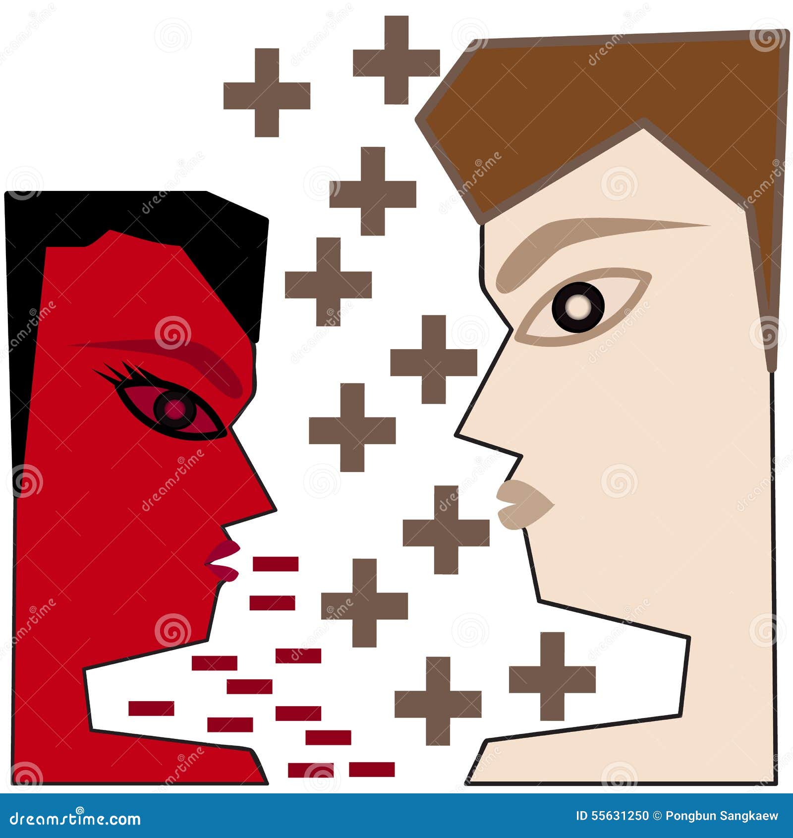 Positive thinking stock vector. Illustration of businessman - 55631250