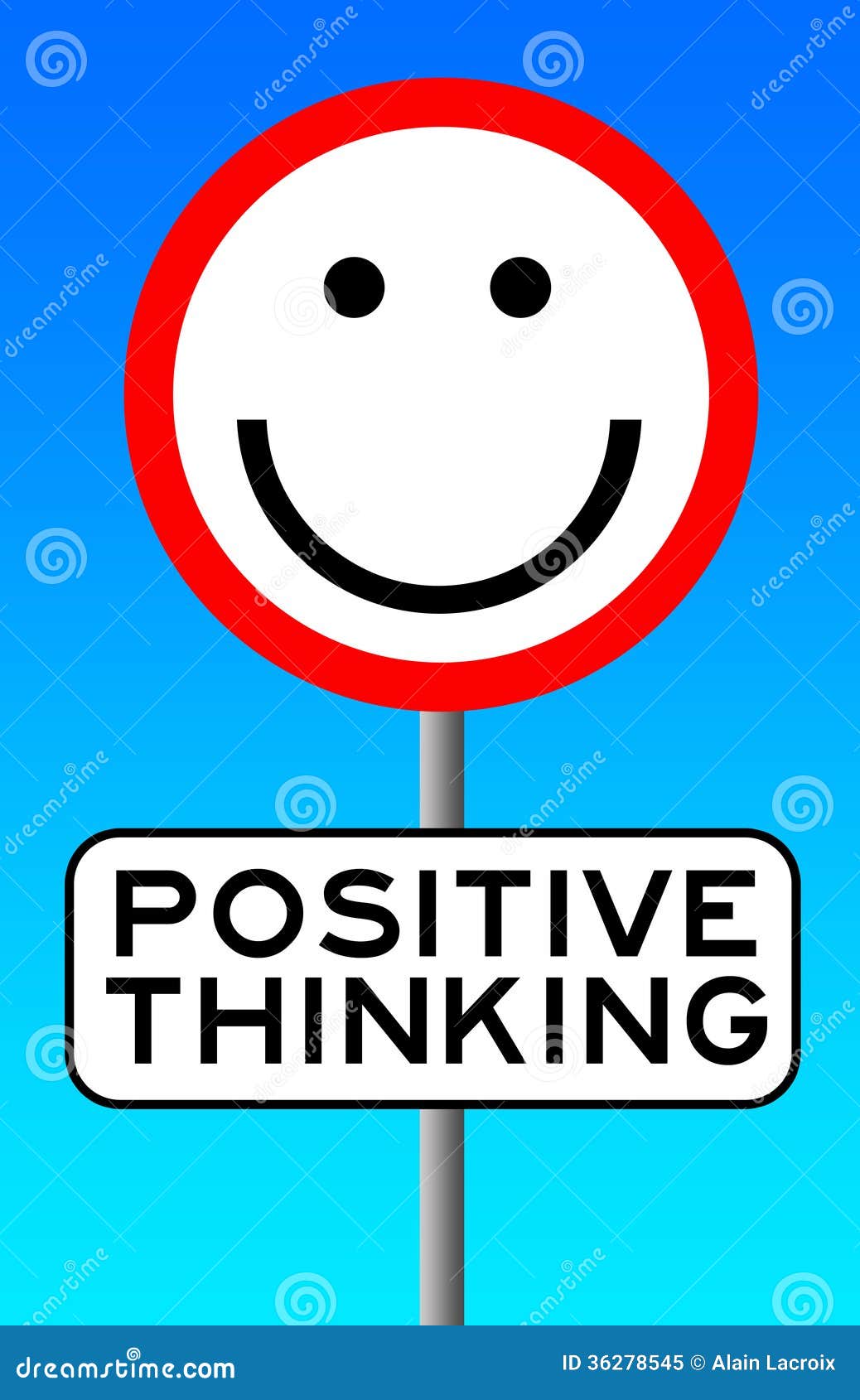 Positive thinking stock illustration. Illustration of optimistic - 36278545