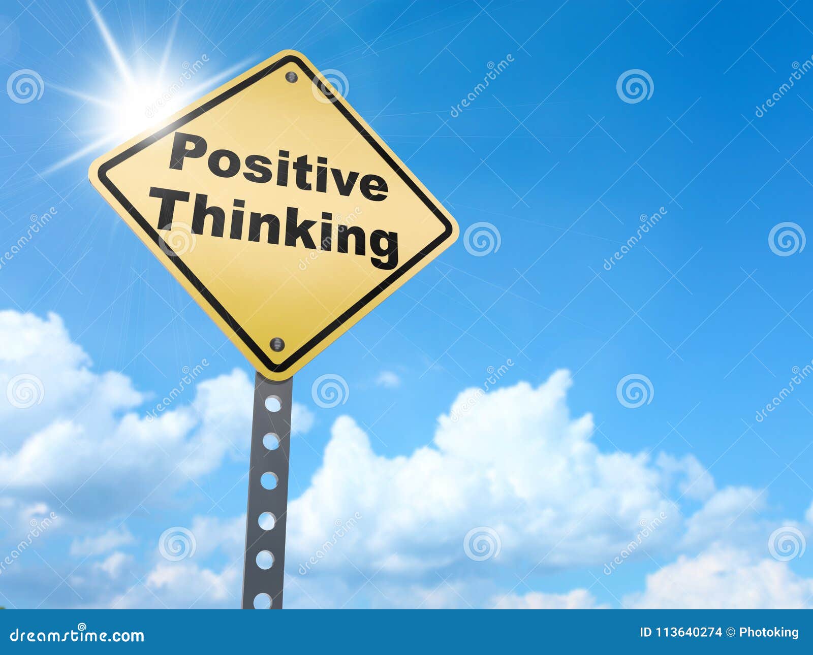 Positive thinking sign stock illustration. Illustration of inspiration ...