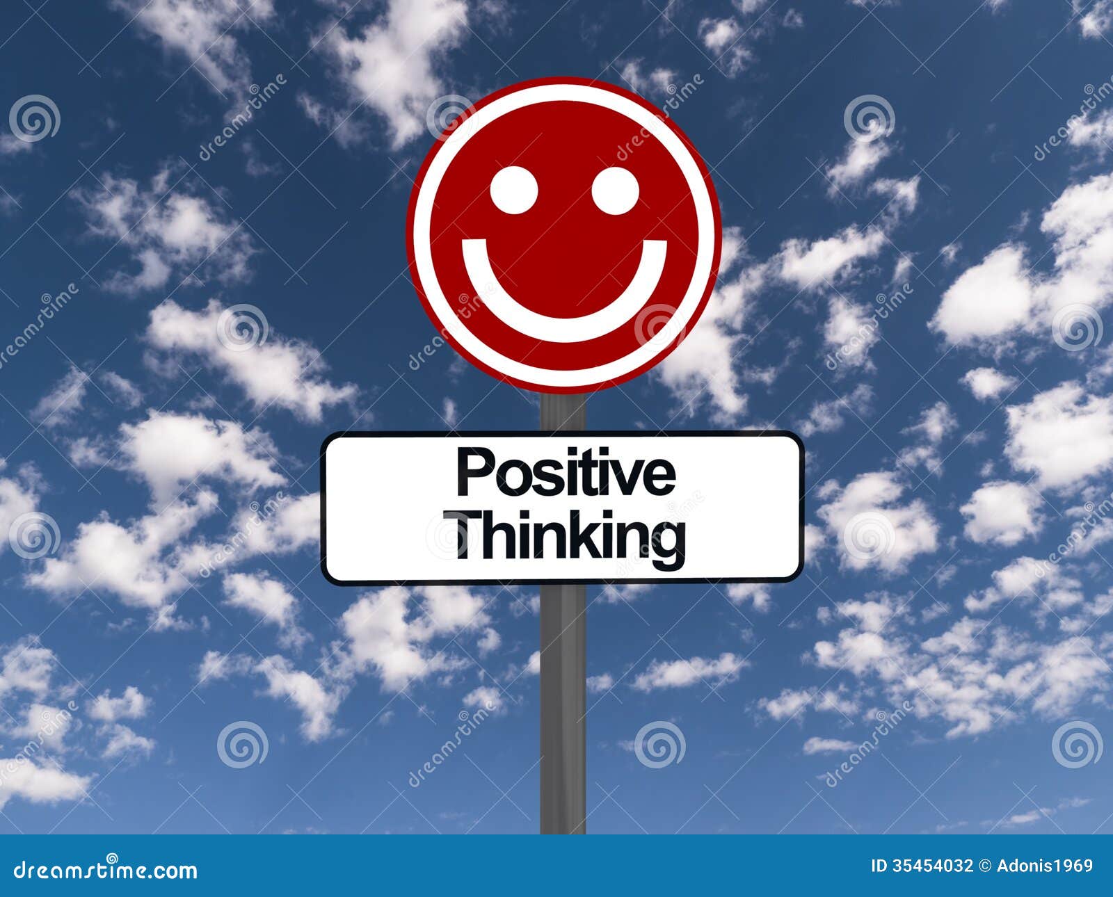 Positive thinking sign stock photo. Image of background - 35454032