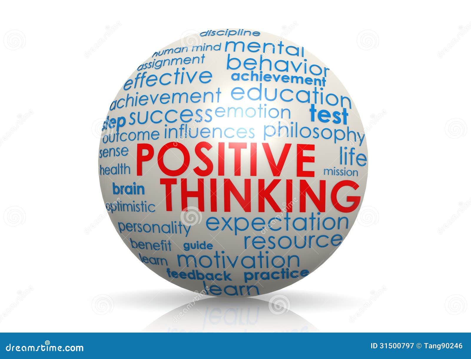 Positive thinking sphere stock illustration. Illustration of positivity ...