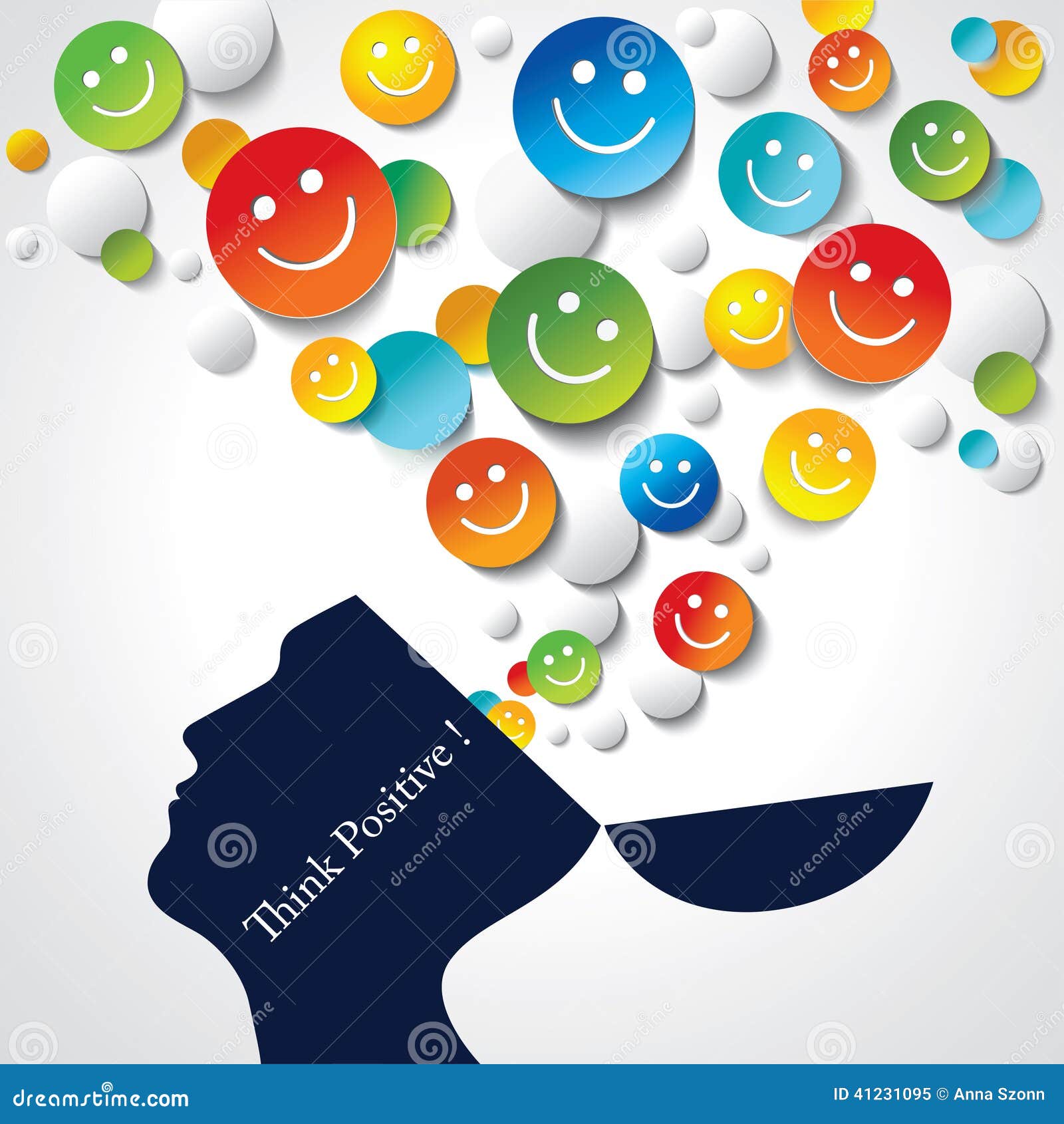 Positive thinking. stock vector. Illustration of creativity - 41231095