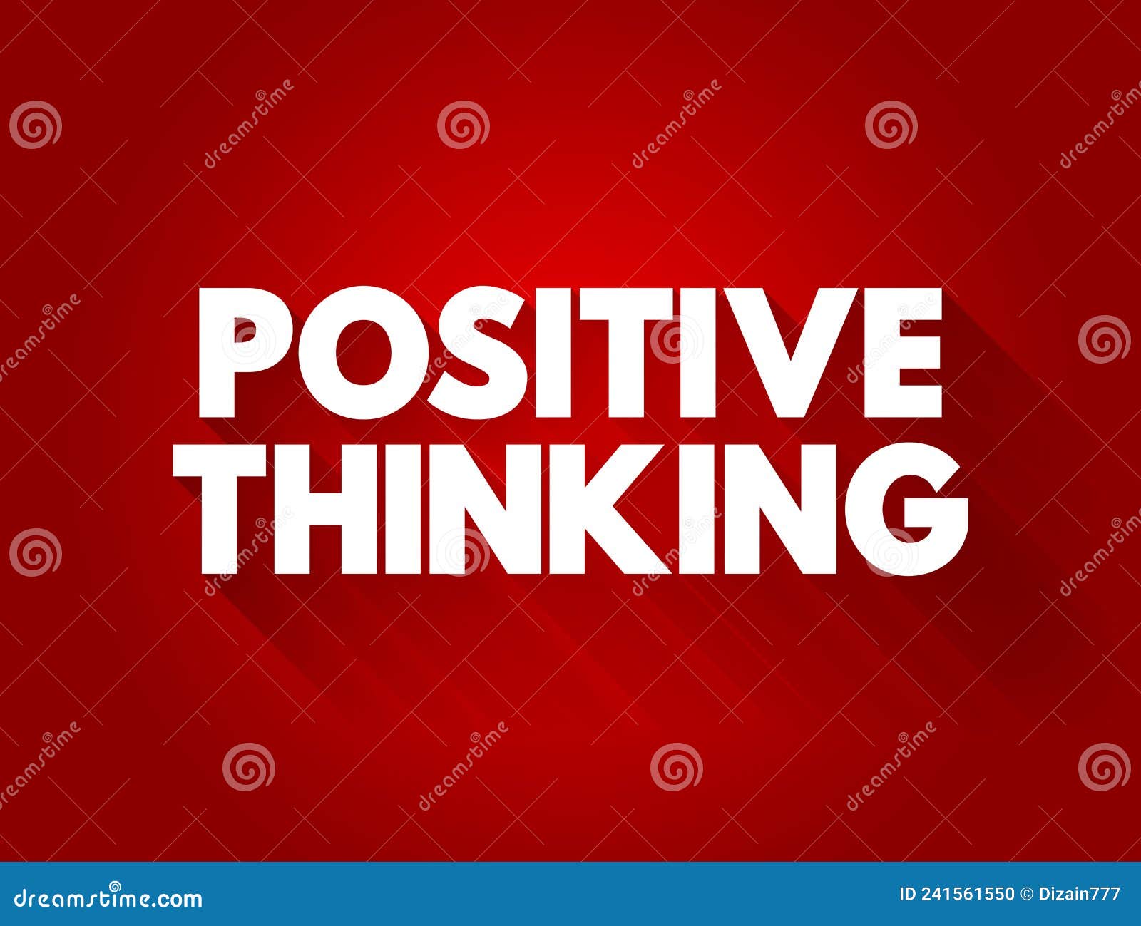 Positive Thinking Text Quote, Concept Background Stock Illustration ...