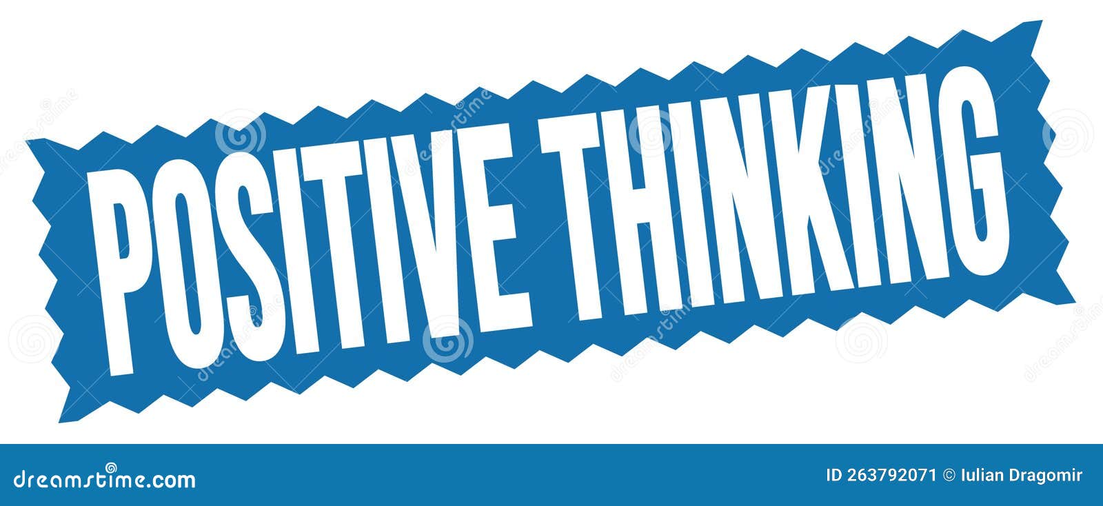 POSITIVE THINKING Text Written on Blue Stamp Sign Stock Illustration ...