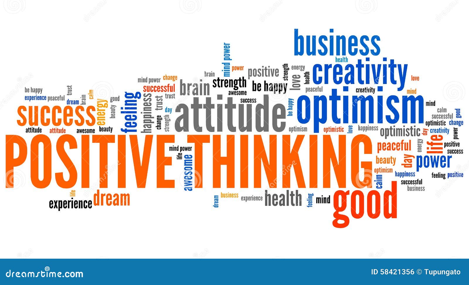 Positive thinking stock illustration. Illustration of idea - 58421356