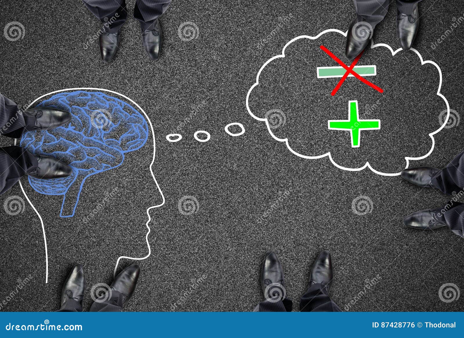 Positive Thought Concept on a Road Stock Photo - Image of attitude ...