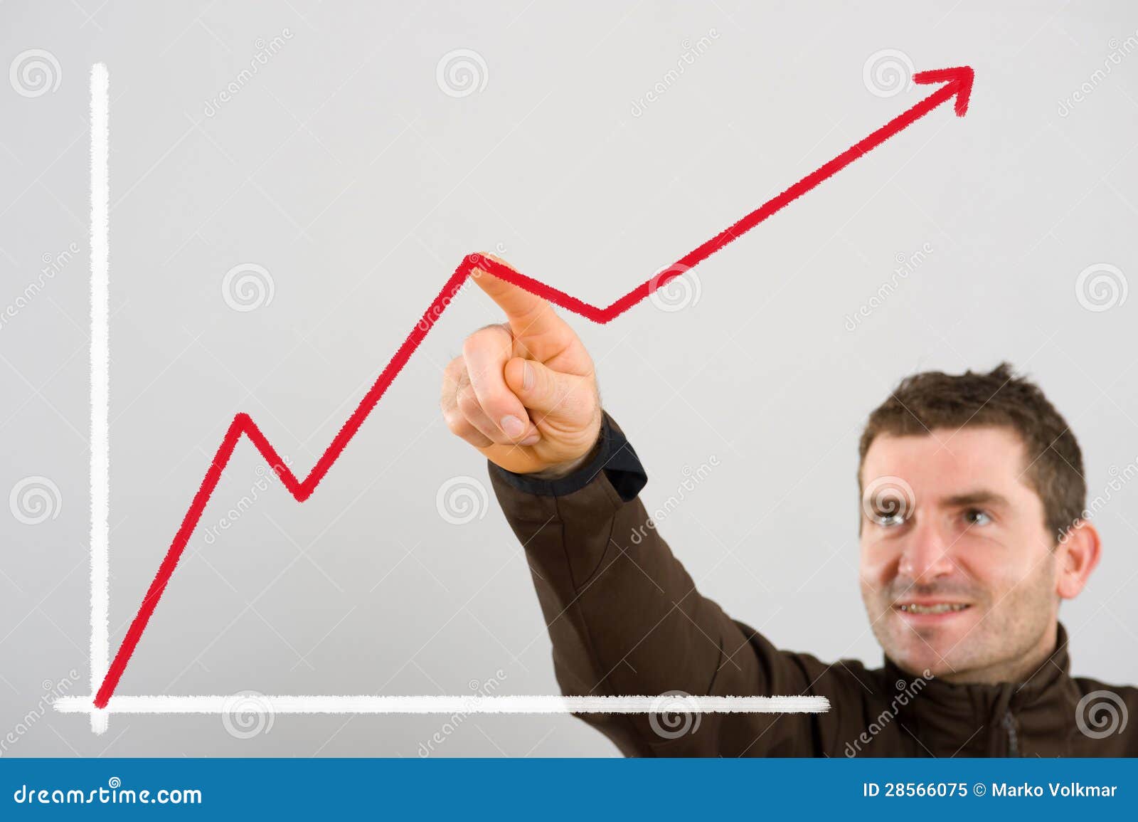 Positive trend stock image. Image of graphic, hand, achievement - 28566075