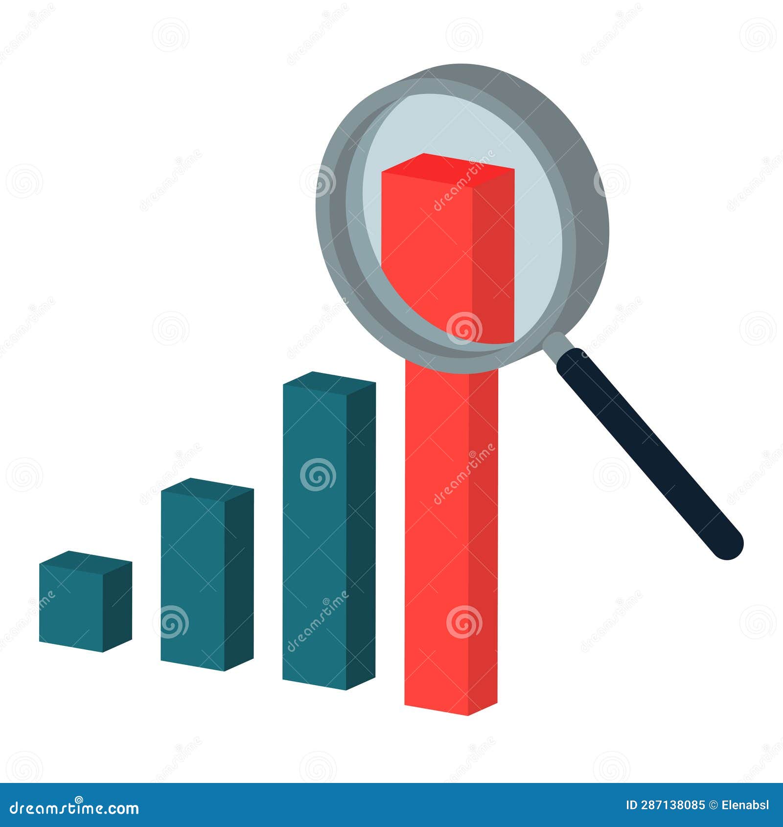 Positive Trend Bar Chart And Magnifier Showing Growth Stock Photography ... Positive Trend Bar Chart And Magnifier Showing Growth Stock Photography ...