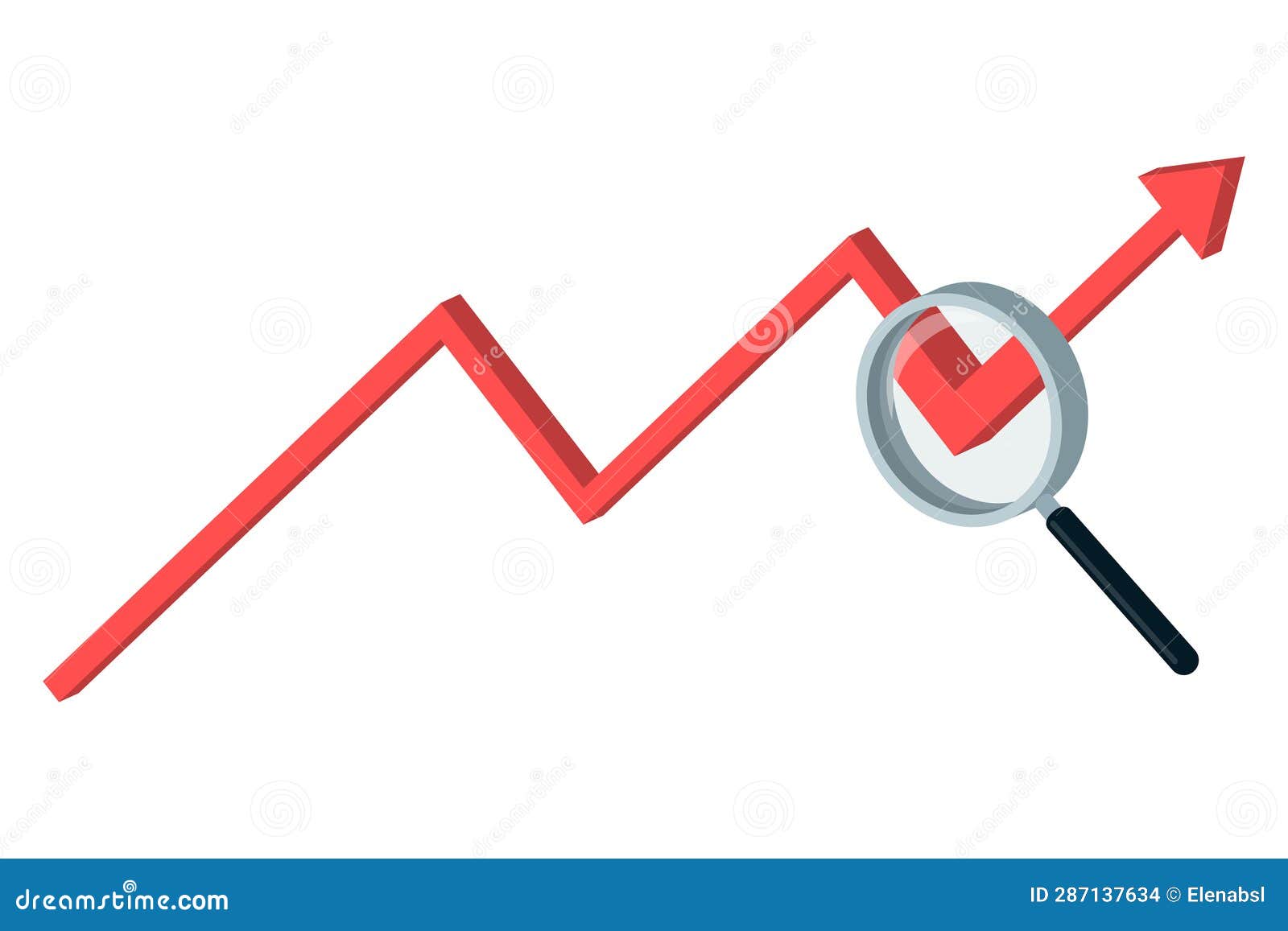Positive Trend Bar Chart And Magnifier Showing Growth Stock Photography ... Positive Trend Bar Chart And Magnifier Showing Growth Stock Photography ...