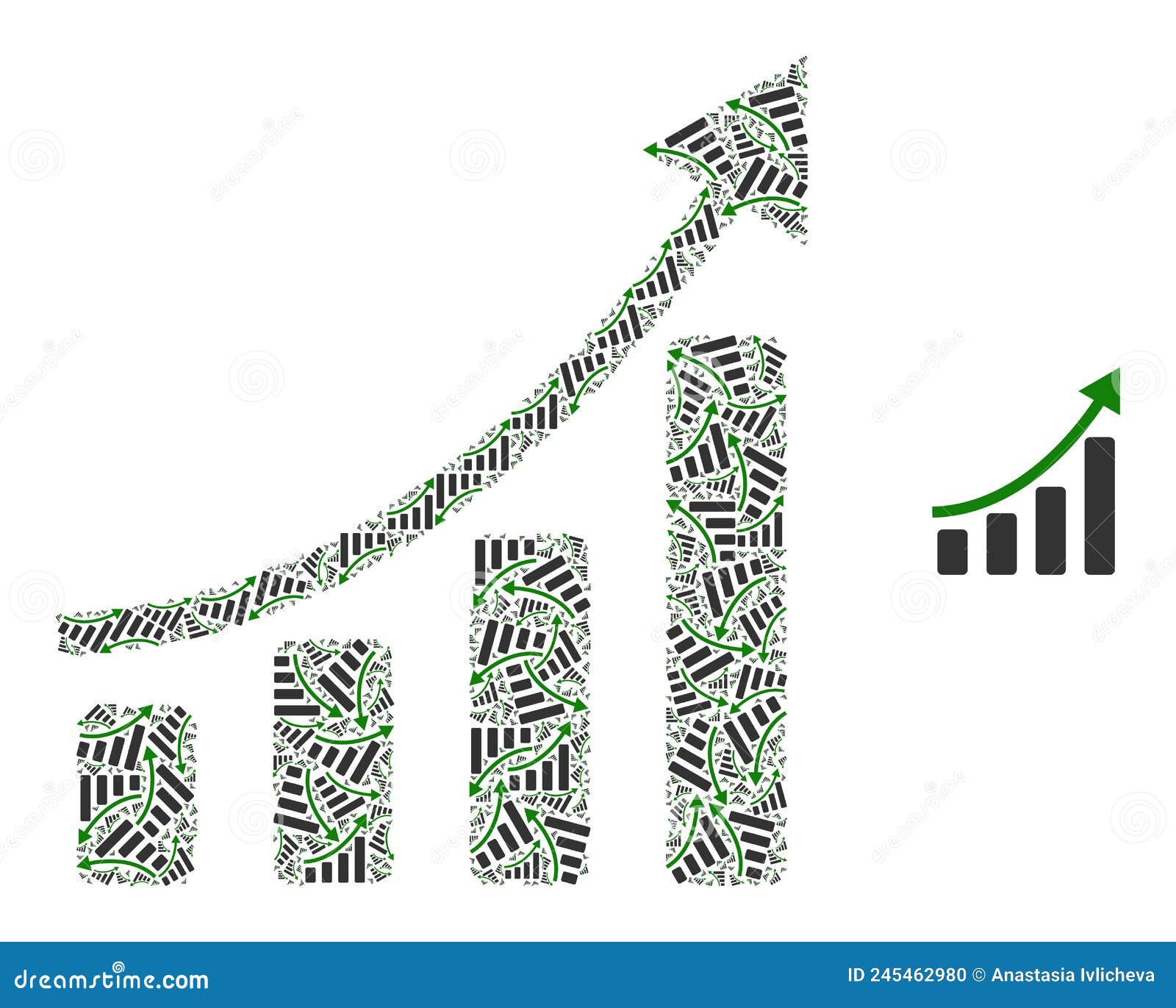 Positive Trend Recursion Mosaic of Positive Trend Items Stock Vector ...