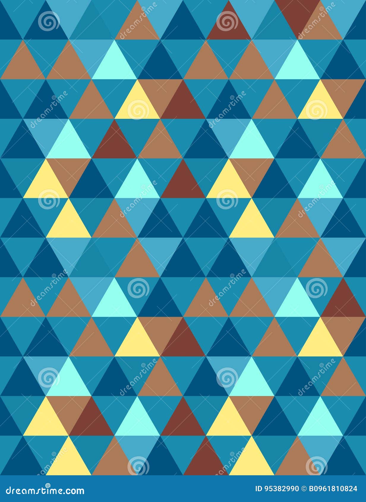 Positive Triangular Seamless Texture in Harmonious Colors Stock ...