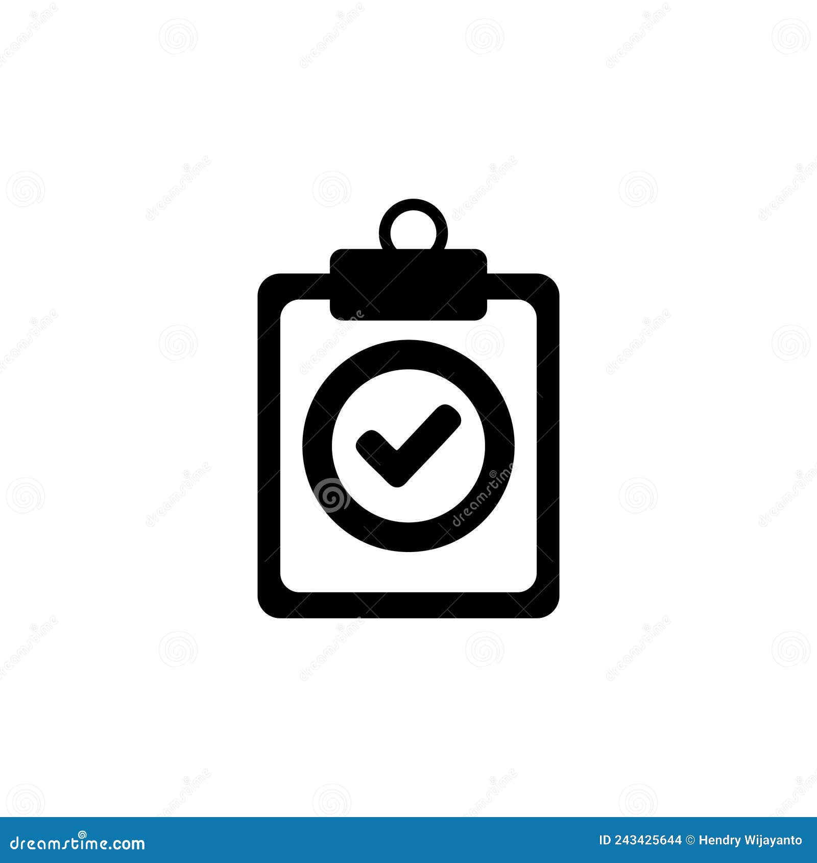 Positive Verification from the Clipboard Icon and Simple Flat Symbol ...