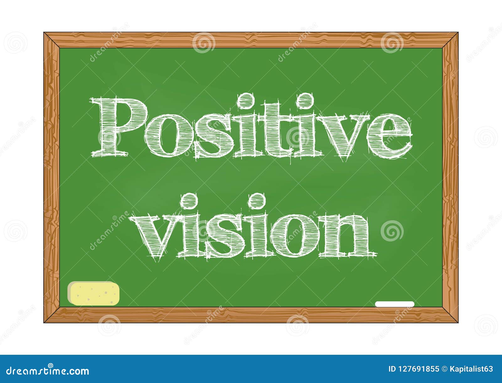 Positive Vision Blackboard Vector Illustration Stock Vector ...