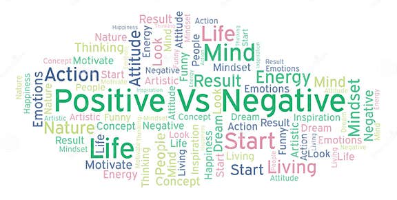 Positive Vs Negative Word Cloud, Made with Text only. Stock ...