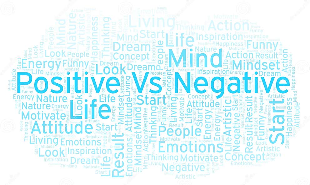 Positive Vs Negative Word Cloud, Made with Text only. Stock ...