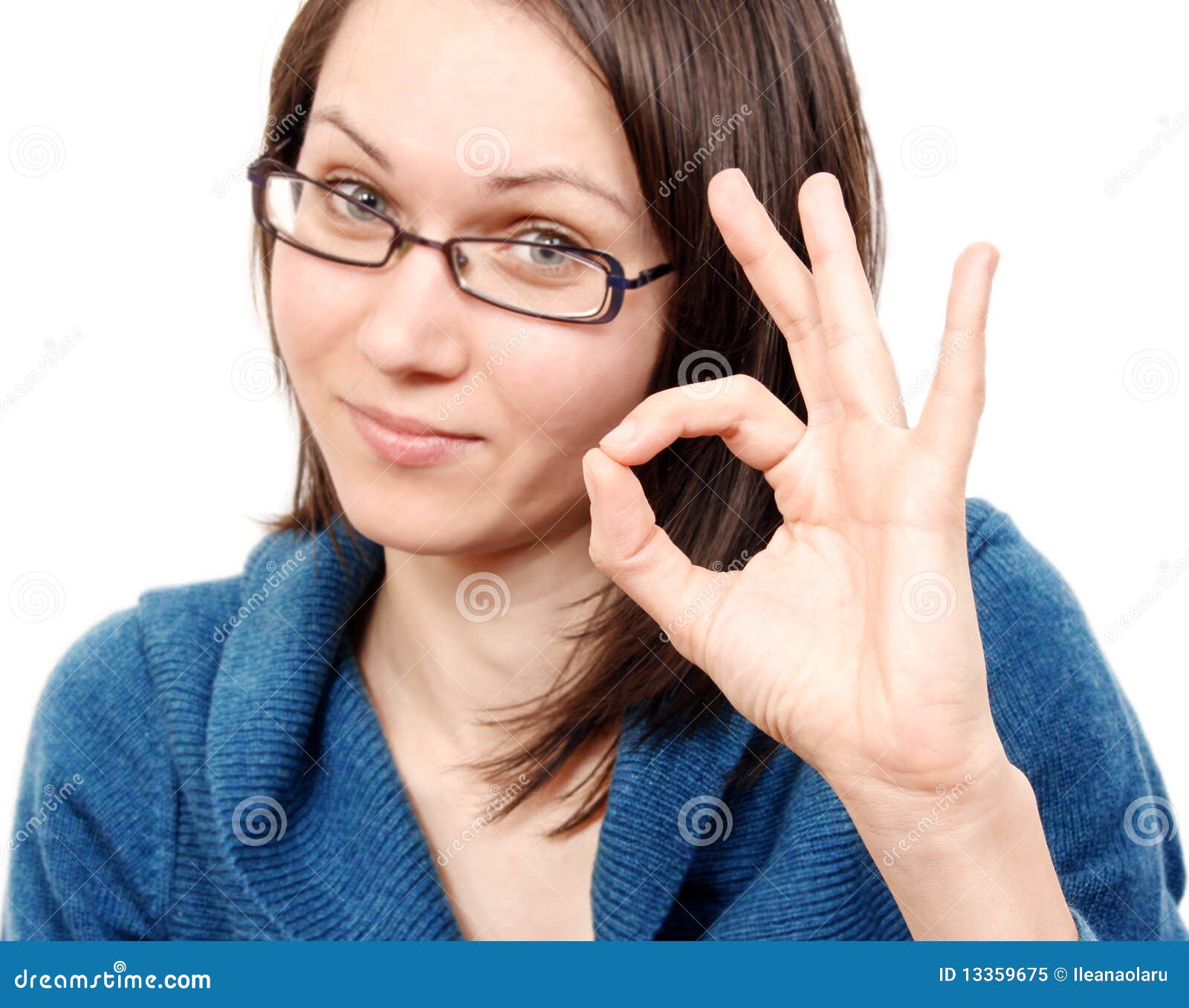 Positive woman stock image. Image of friendly, college - 13359675