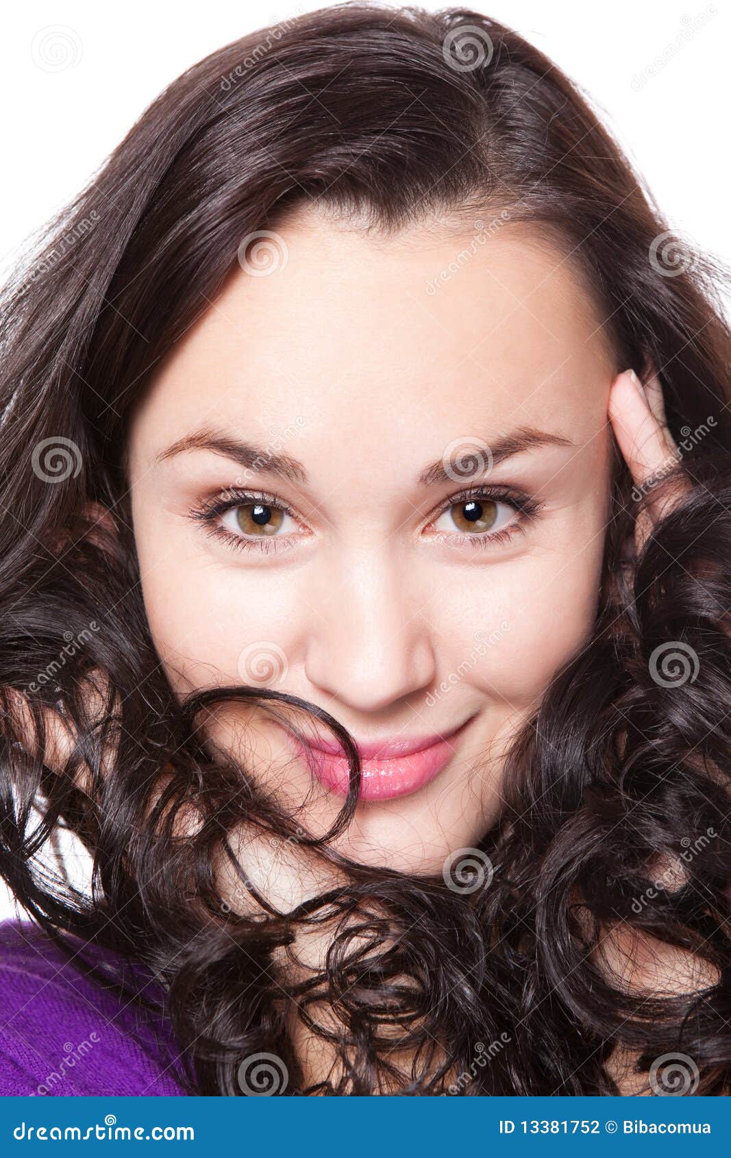 Positive woman stock photo. Image of clothes, makeup - 13381752