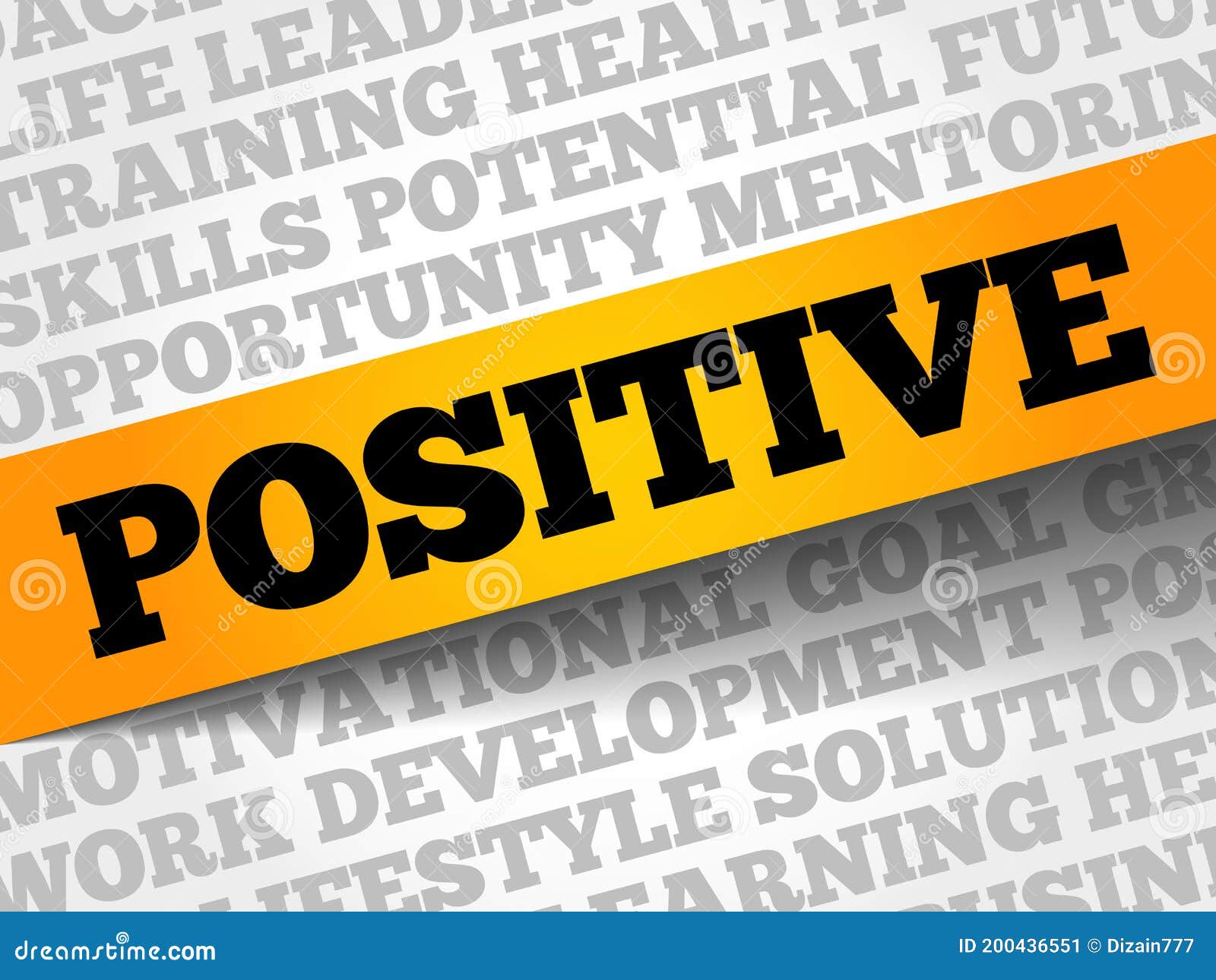 Positive word cloud stock illustration. Illustration of optimism ...
