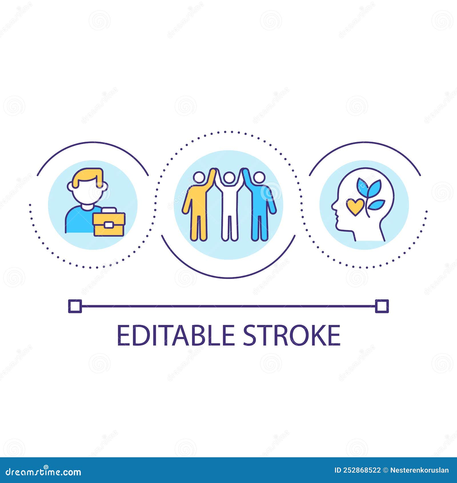 Positive Work Environment Loop Concept Icon Stock Vector - Illustration ...