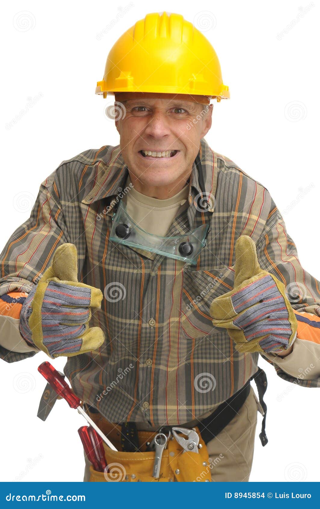 Positive worker stock photo. Image of plumber, glasses - 8945854