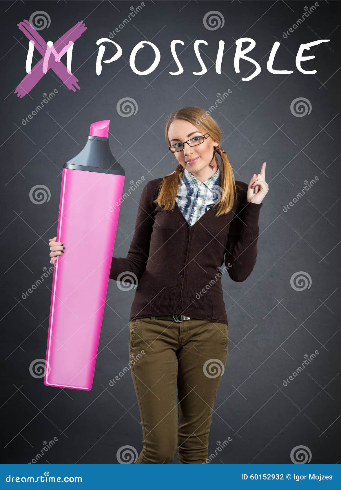 Positive young girl stock photo. Image of handwriting - 60152932