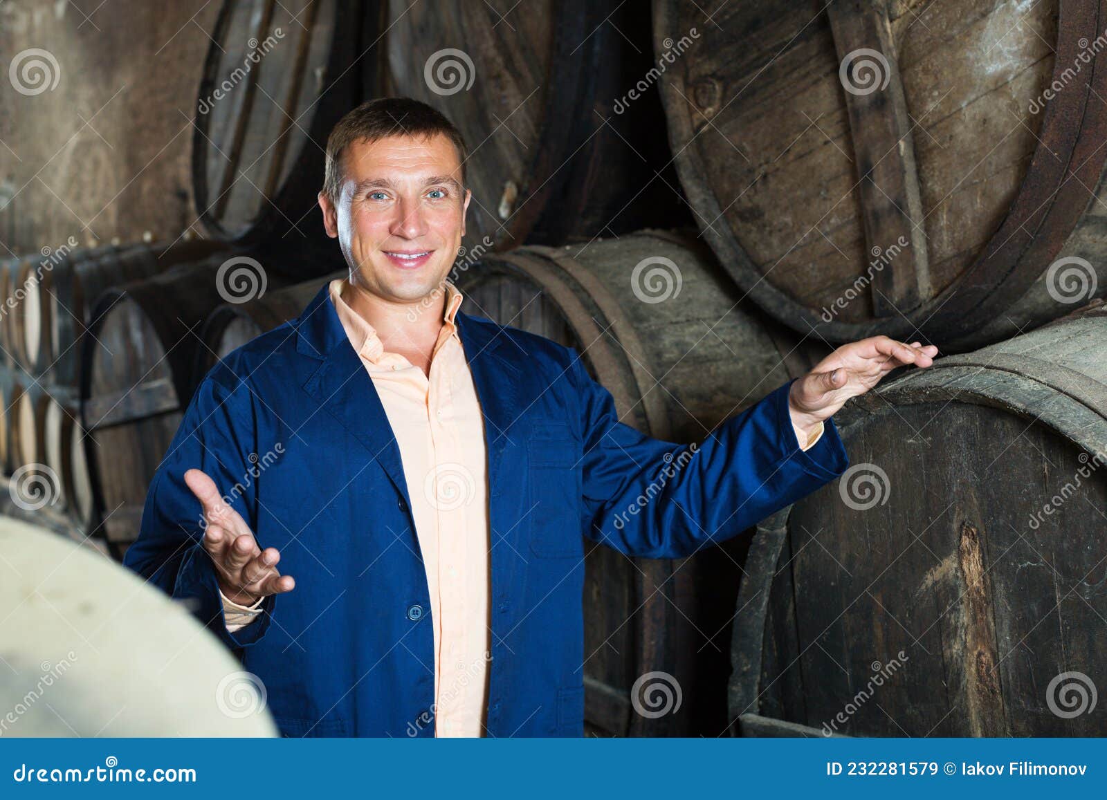 Man Checking Ageing Barrel Process Stock Image - Image of person ...