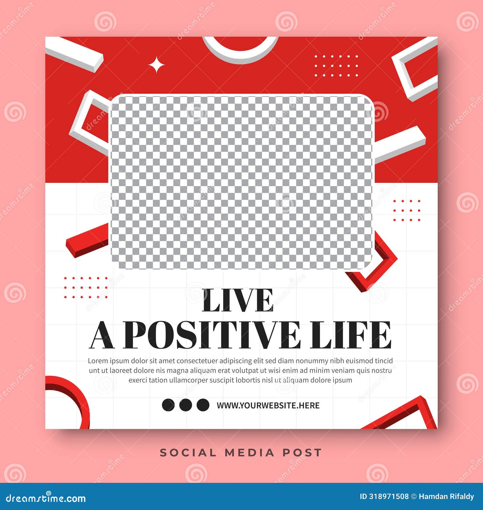 Positivism Template for Social Media Post. Trust Yourself Stock Vector ...