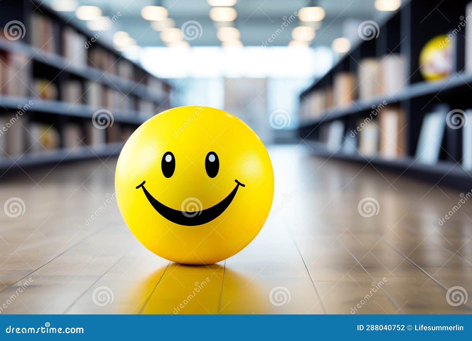 Positivity Boost: Smiley Ball at Workplace Stock Photo - Image of ...