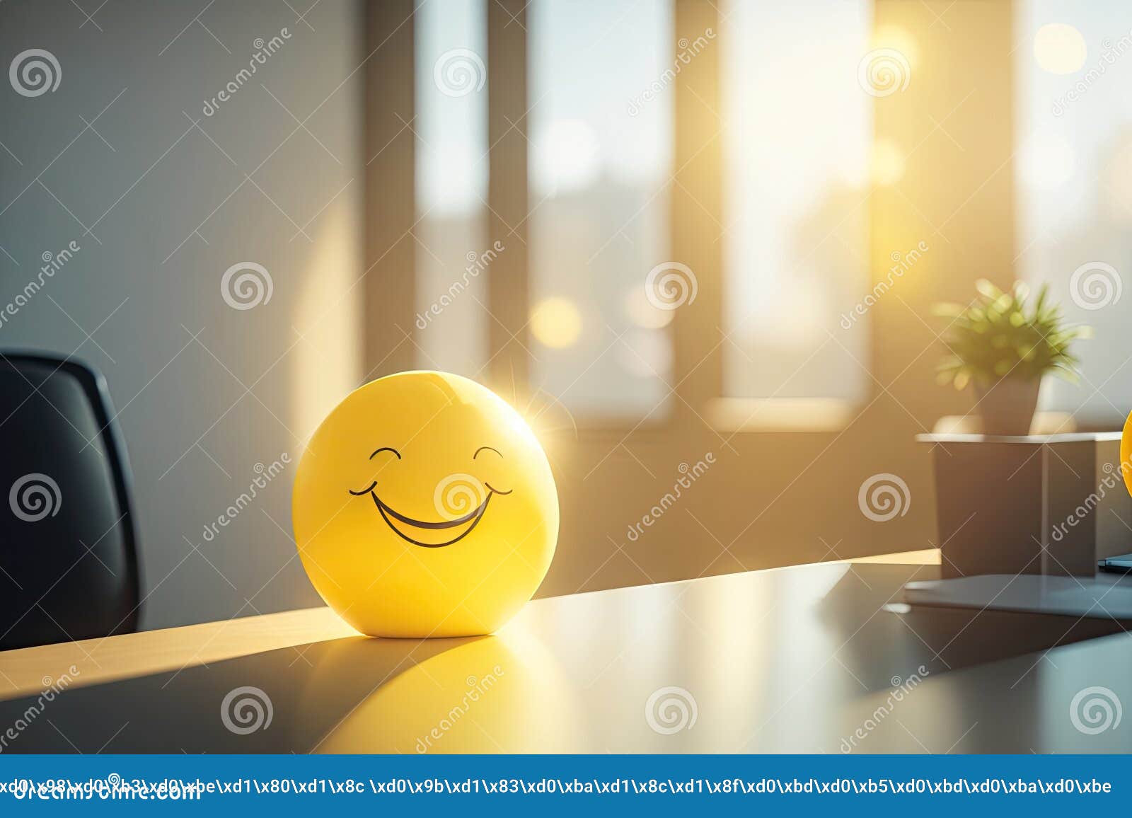 Positivity In The Workplace Demonstrated By A Yellow Smiling Ball In ...