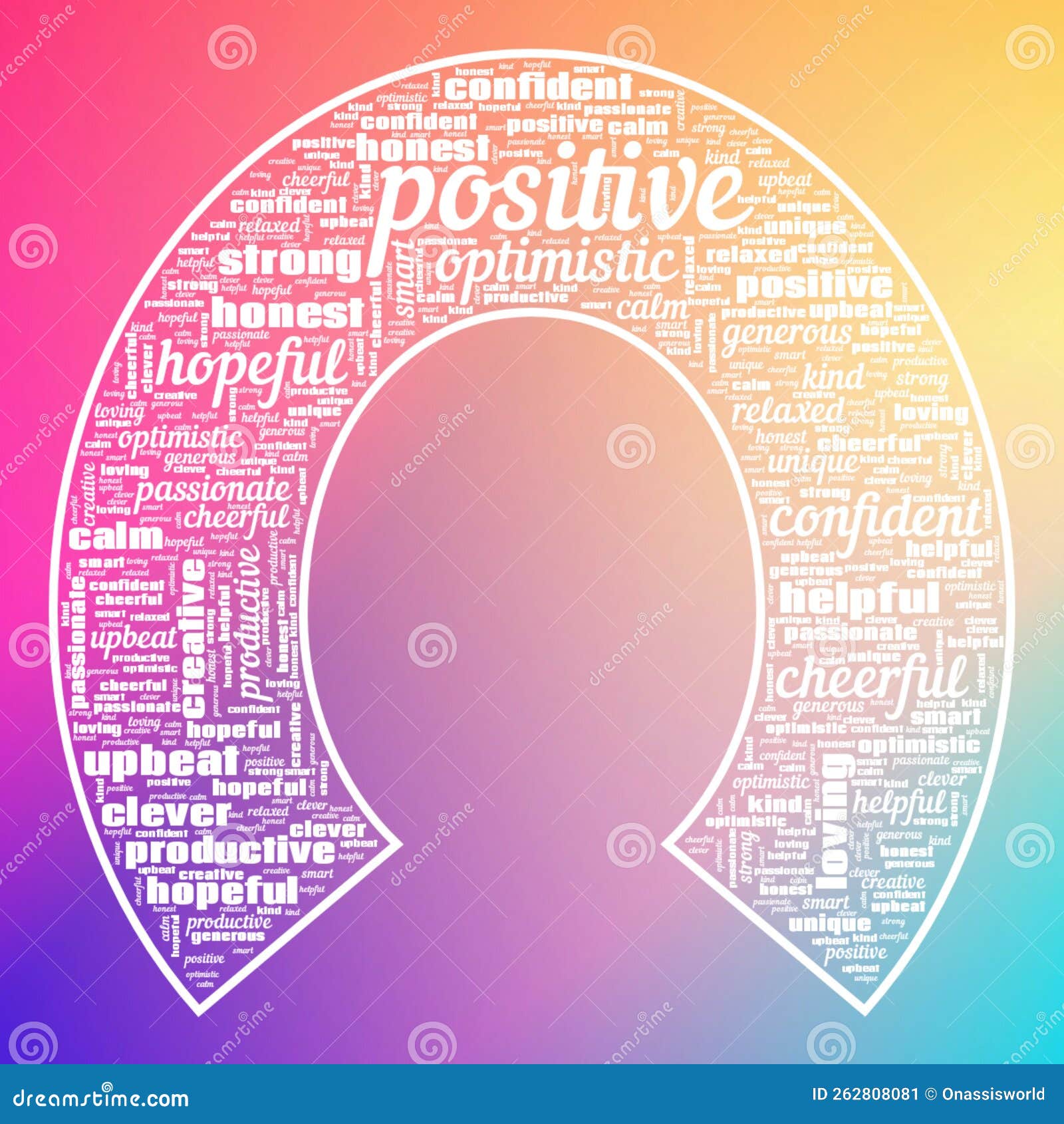 Positivity Hope Success Text Illustration Background Abstract Stock ...