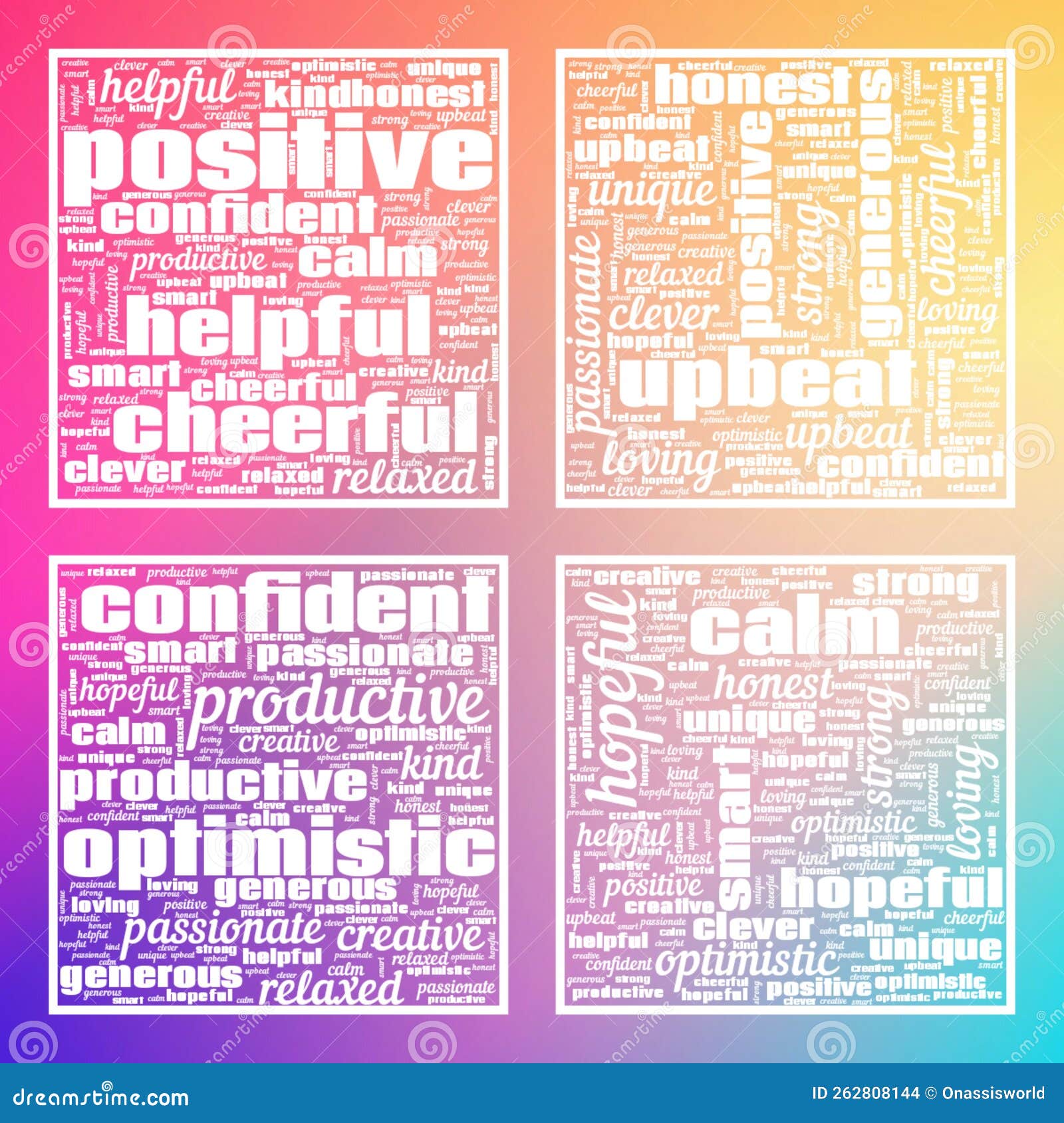 Positivity Hope Success Text Illustration Background Abstract Stock ...