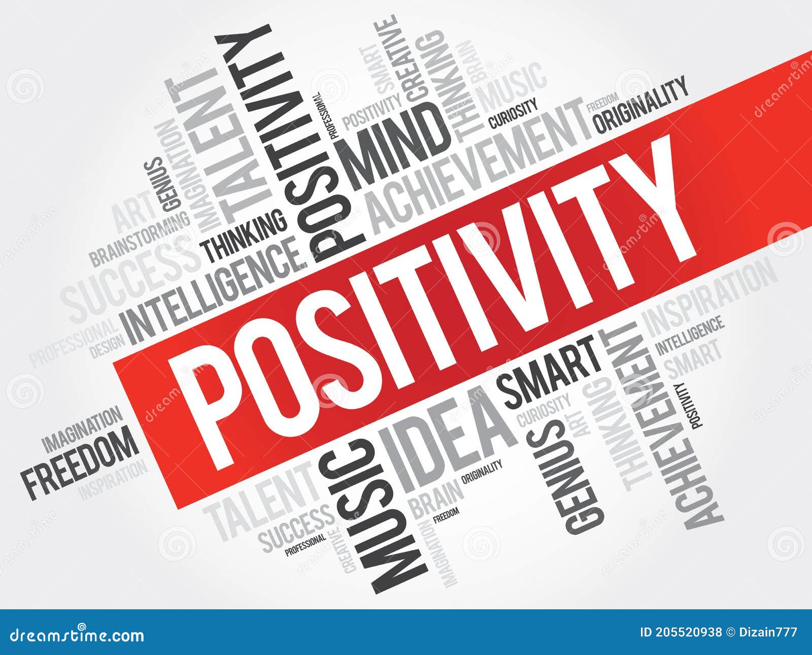 Positivity word cloud stock photo. Image of positive - 205520938