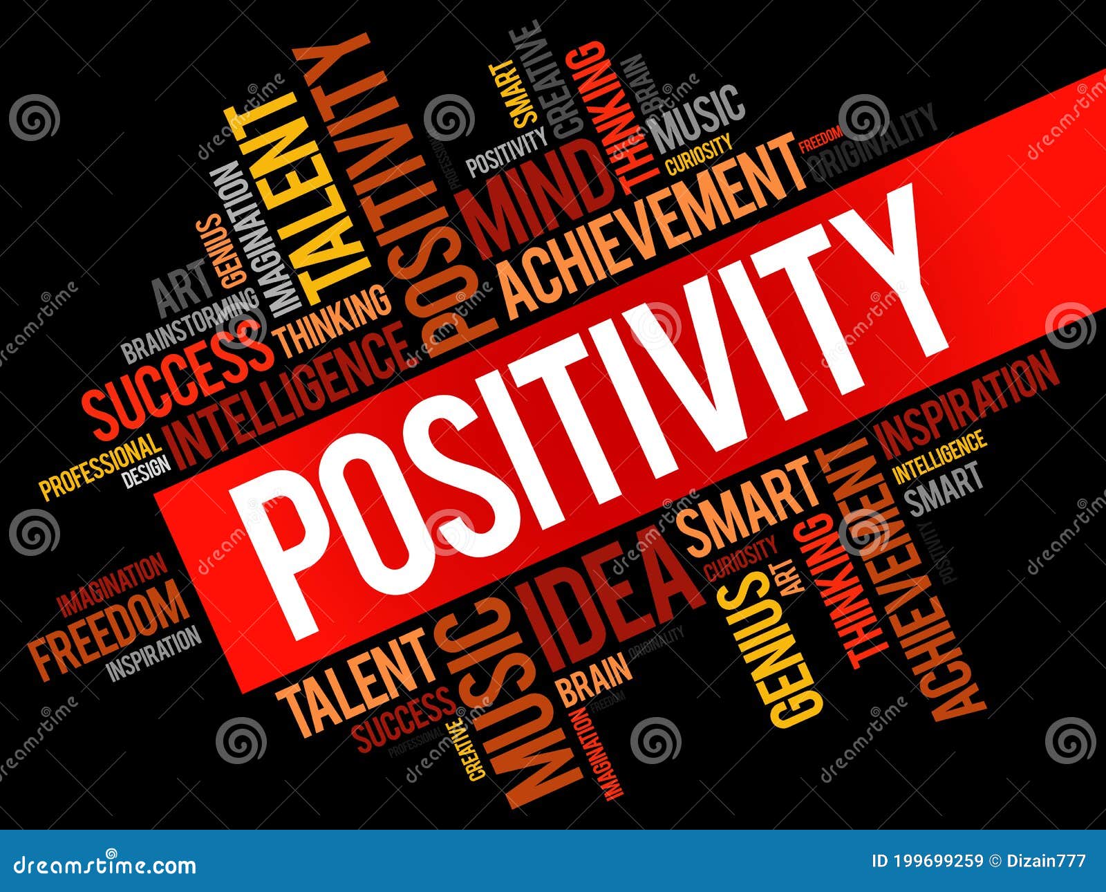 Positivity Word Cloud Collage Stock Image | CartoonDealer.com #198034213