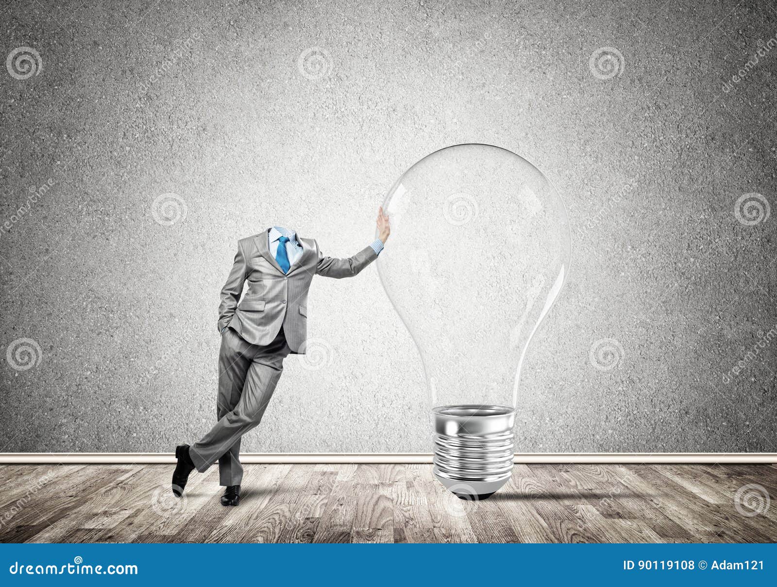 He Possesses Creative Thinking Stock Photo - Image of headless ...