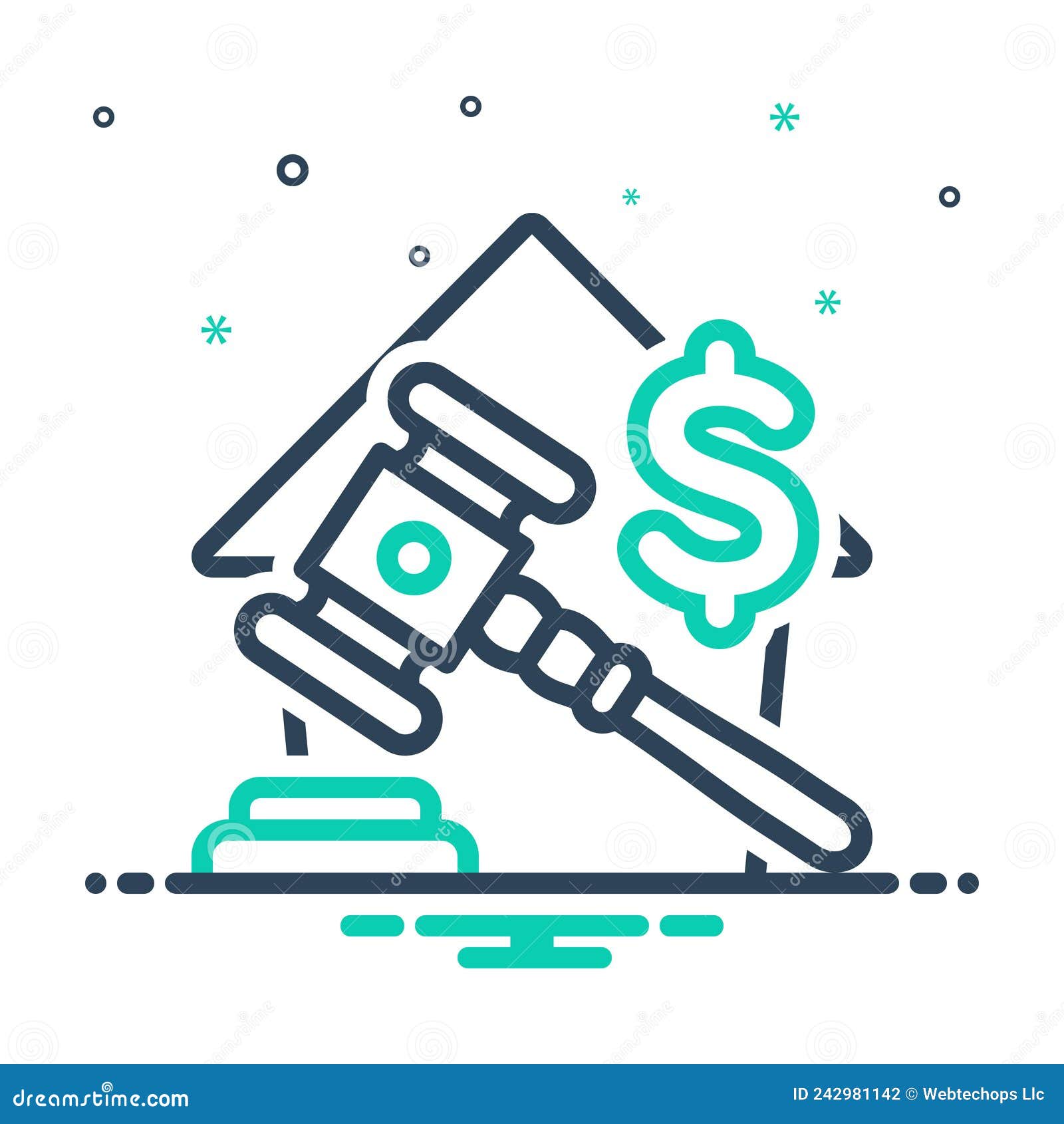 Mix Icon for Possession, Rights and Justice Stock Vector - Illustration ...