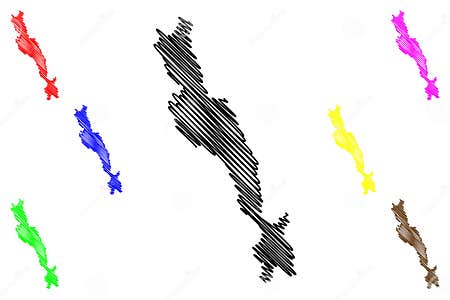 Possession Island Republic of Namibia Map Vector Illustration, Scribble ...