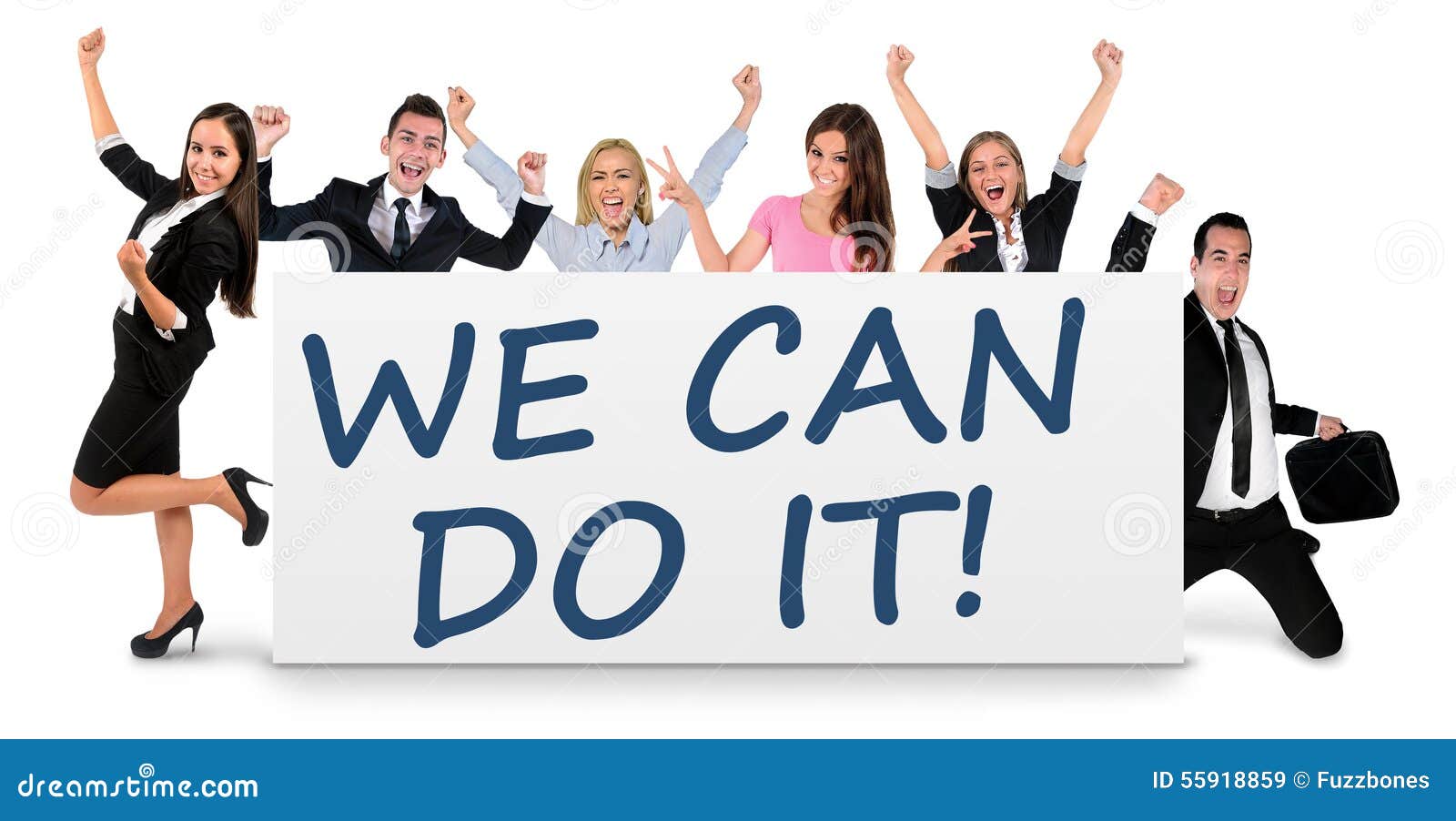 Possiamo farlo parola immagine stock. Immagine di incoraggiamento ...