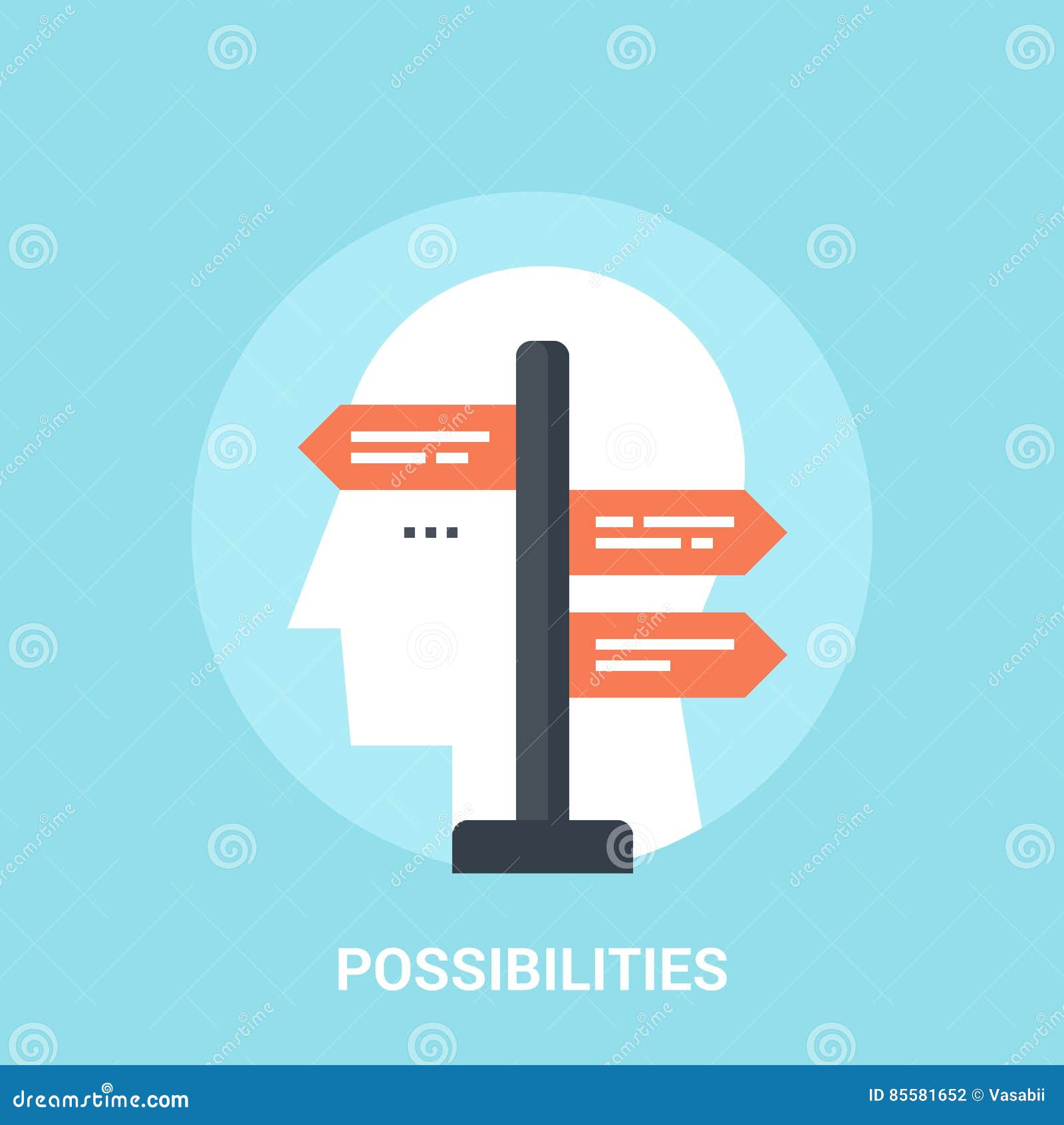 Possibilities icon concept stock vector. Illustration of head - 85581652
